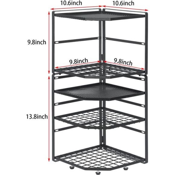 Kitchen | 2pack Stackable Corner Shelf Stand Height Adjustable Cabinet ...
